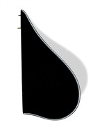 Pickguard assembly for A Style Mandolin, Black White Black 3 ply with ...