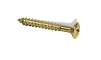 #10 x 1 1/2" Neck Mounting Screws Gold Finish bulk pack
