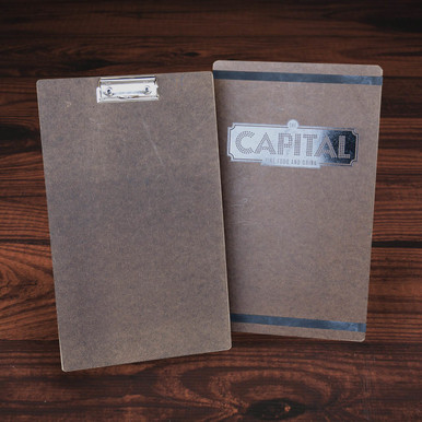 Tempered Hardboard Menu Holders - Wood Clipboards for Restaurants - Van ...