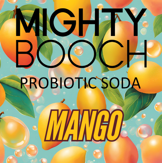 Mighty Booch - Mango Probiotic Soda - Certified Organic