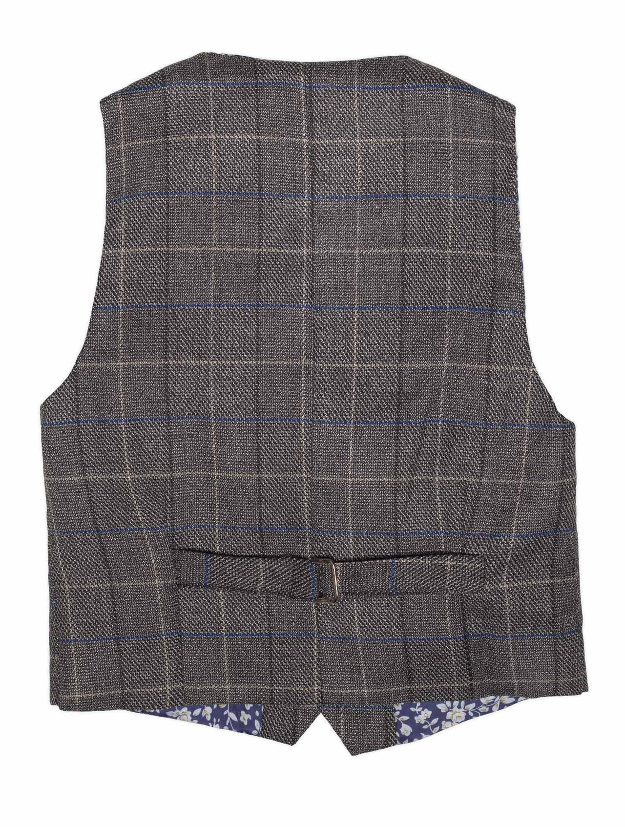 Boys grey check waistcoat | Boys grey wedding outfits