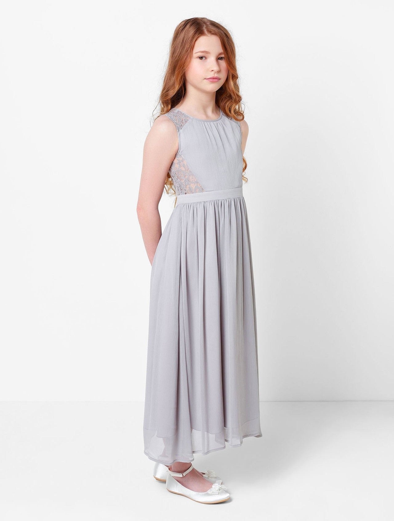 Girls grey occasion dress | Girls grey flower girl dress | Paisley of ...