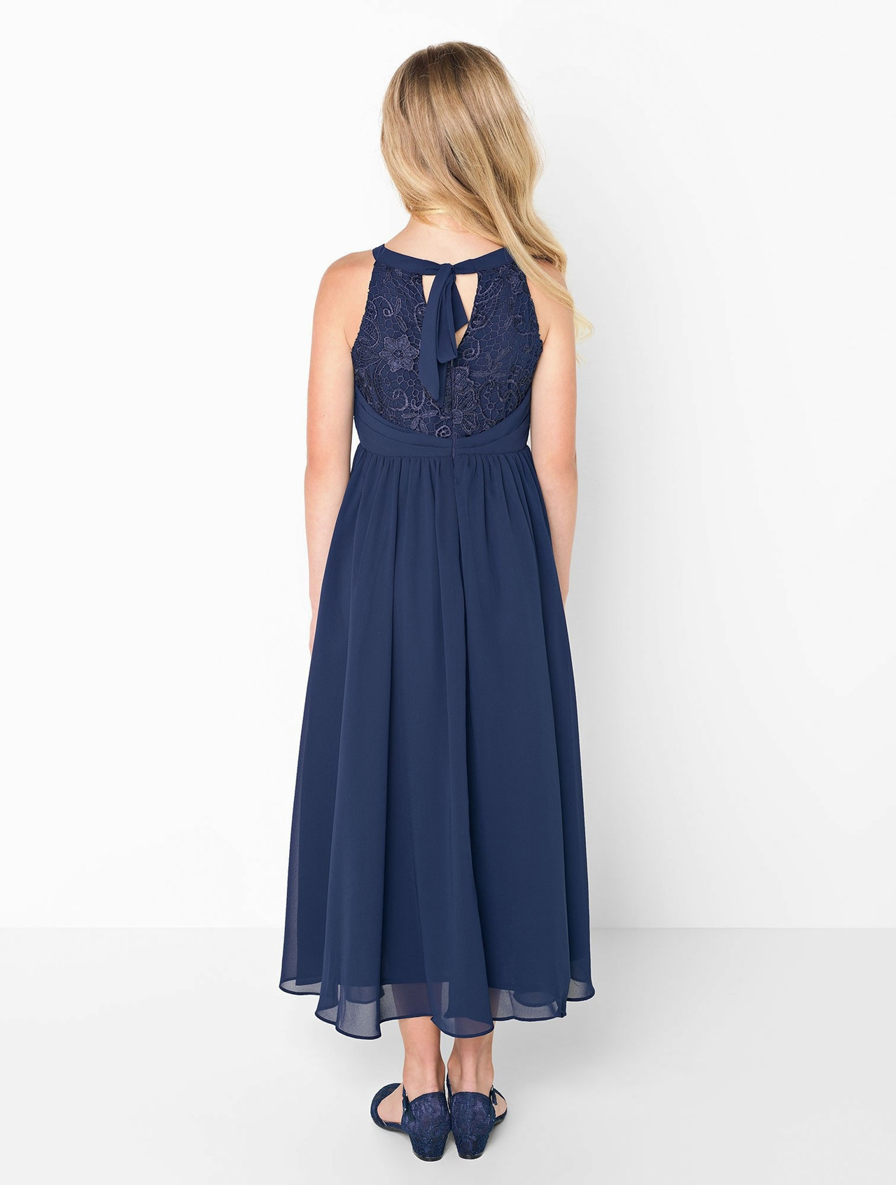 Girls navy flower girl dresses | girls navy prom dress | Phoebe