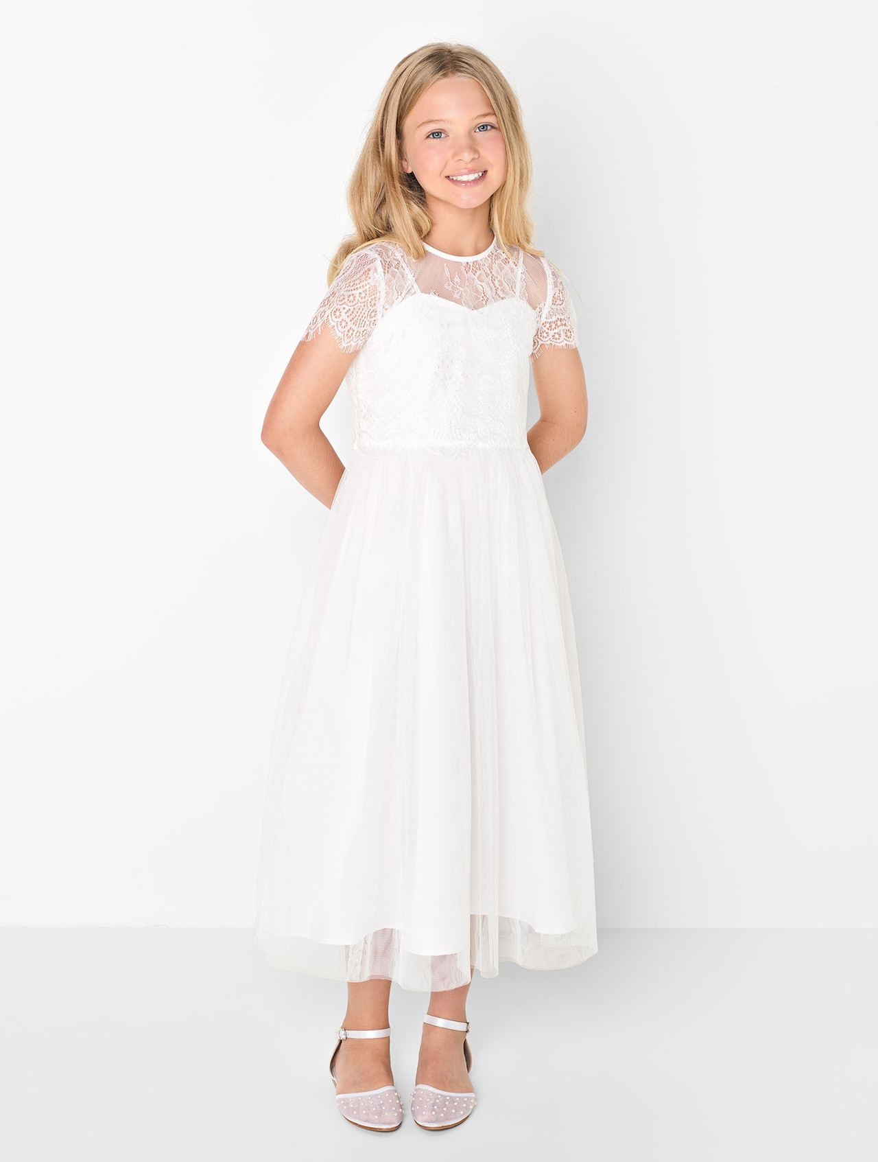 Girls white shoes | Girls white bridesmaid shoes | Paisley of London ...