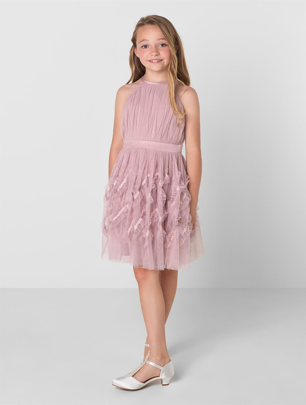 Girls frosted pink party dress | Girls pink prom dress | Mini Maya | Nova