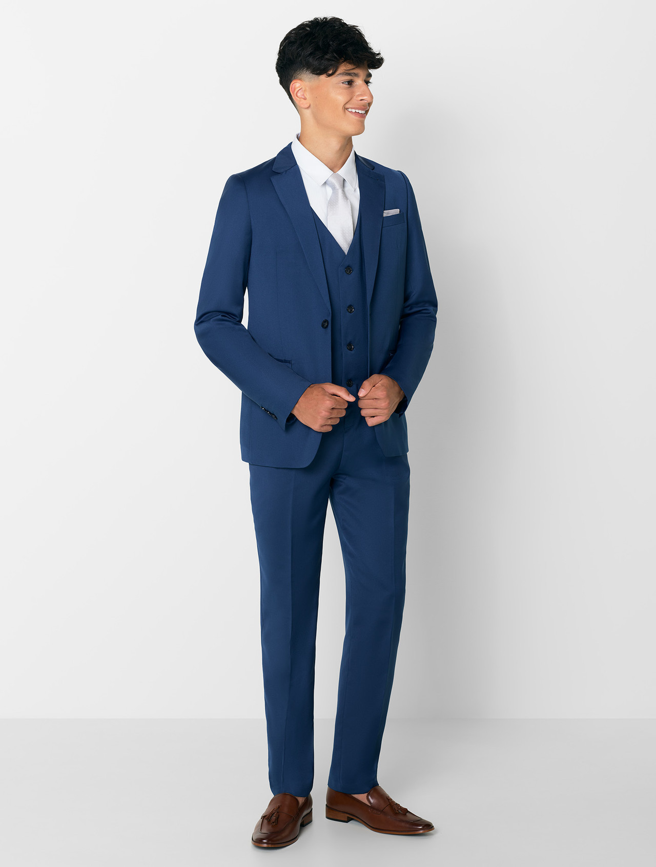 Teen boys Roco blue modern fit suit | Boys blue 3pc suit | 1-16yrs | Roco