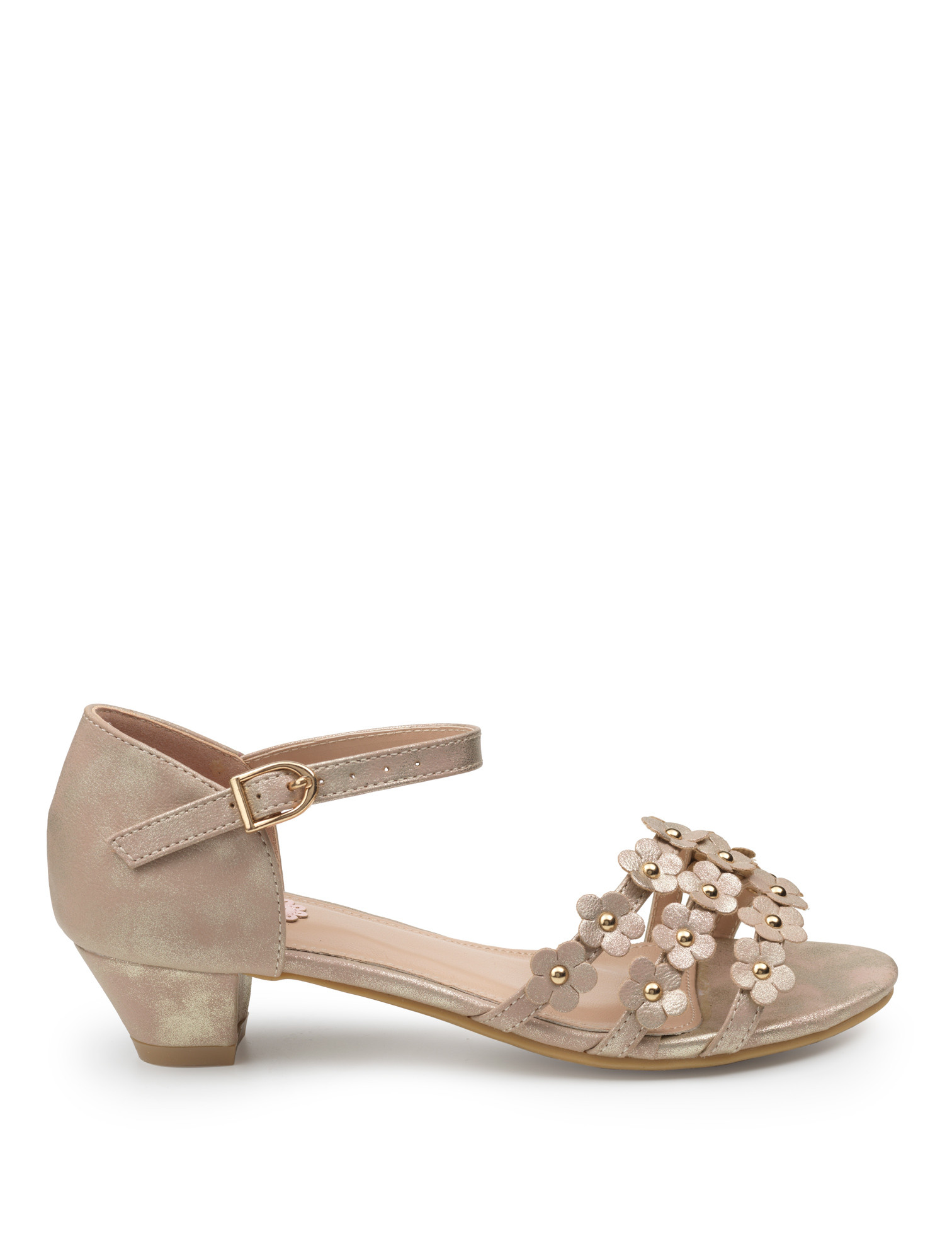Girls gold shoes | Metallic gold flower girl shoes | Orchid