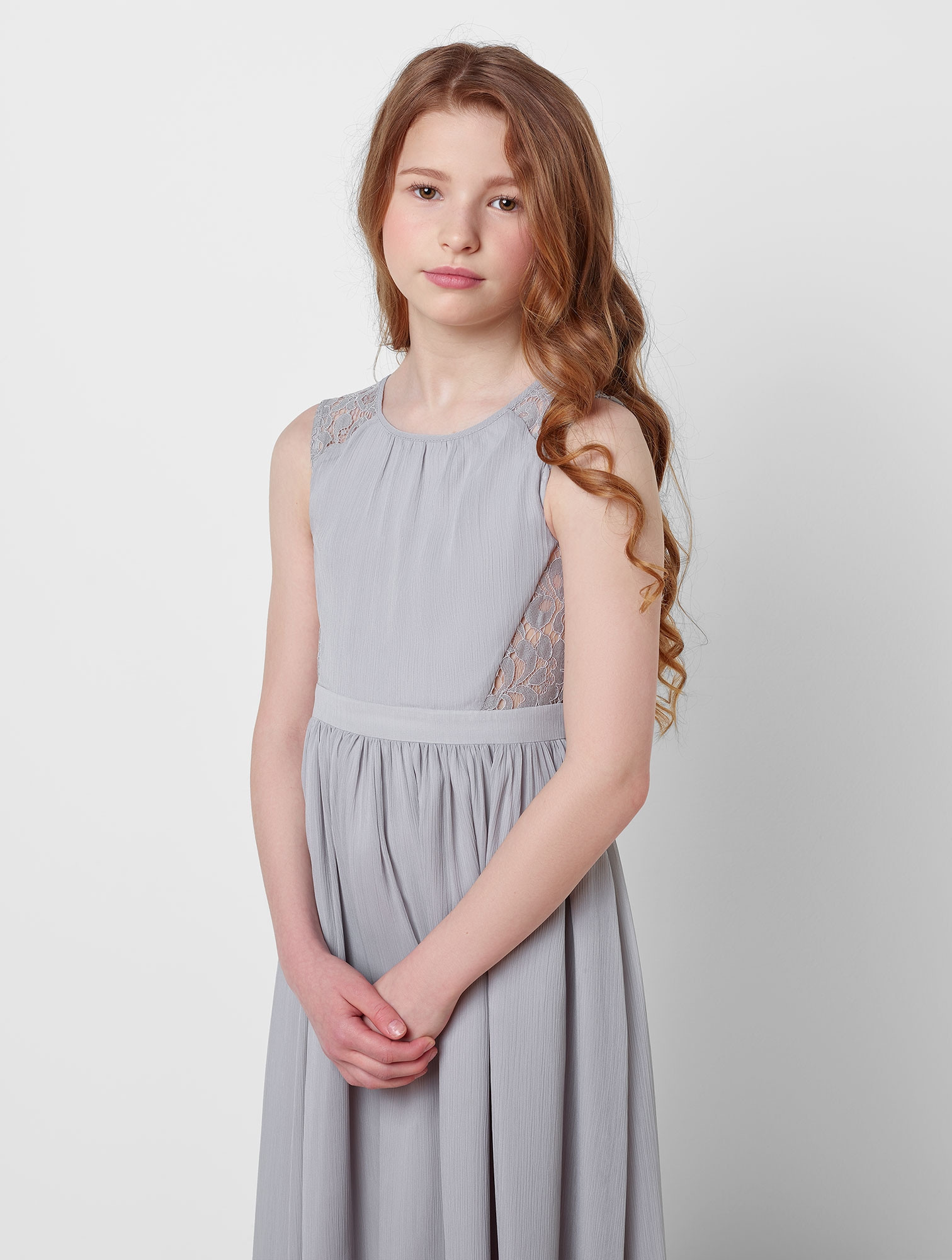 Girls grey occasion dress | Girls grey flower girl dress | Paisley of ...
