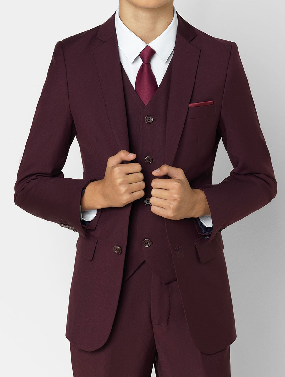 Boys burgundy trousers | Boys burgundy page boy trousers | Soho