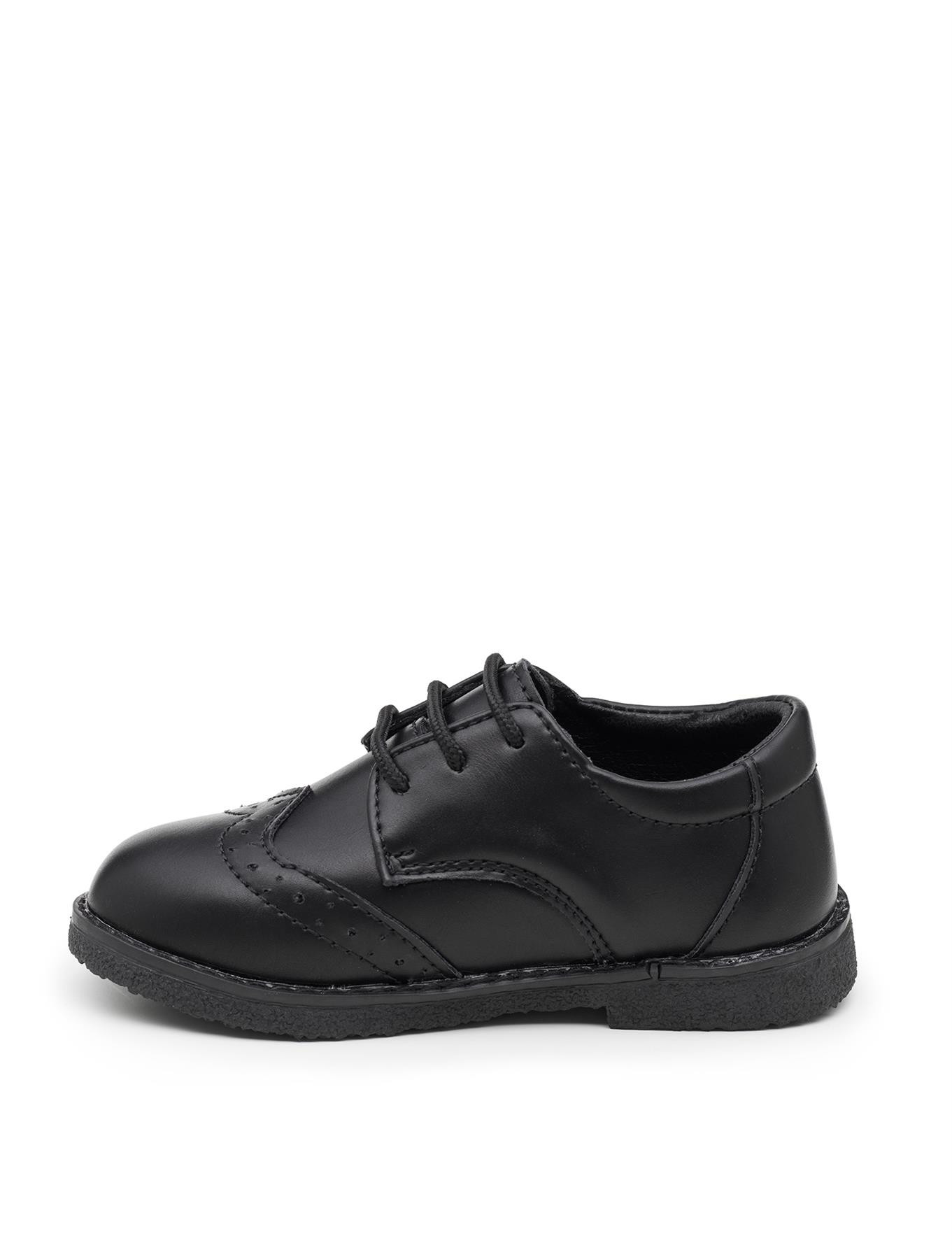 Boys infant black brogues | Baby boys black shoes | Roco