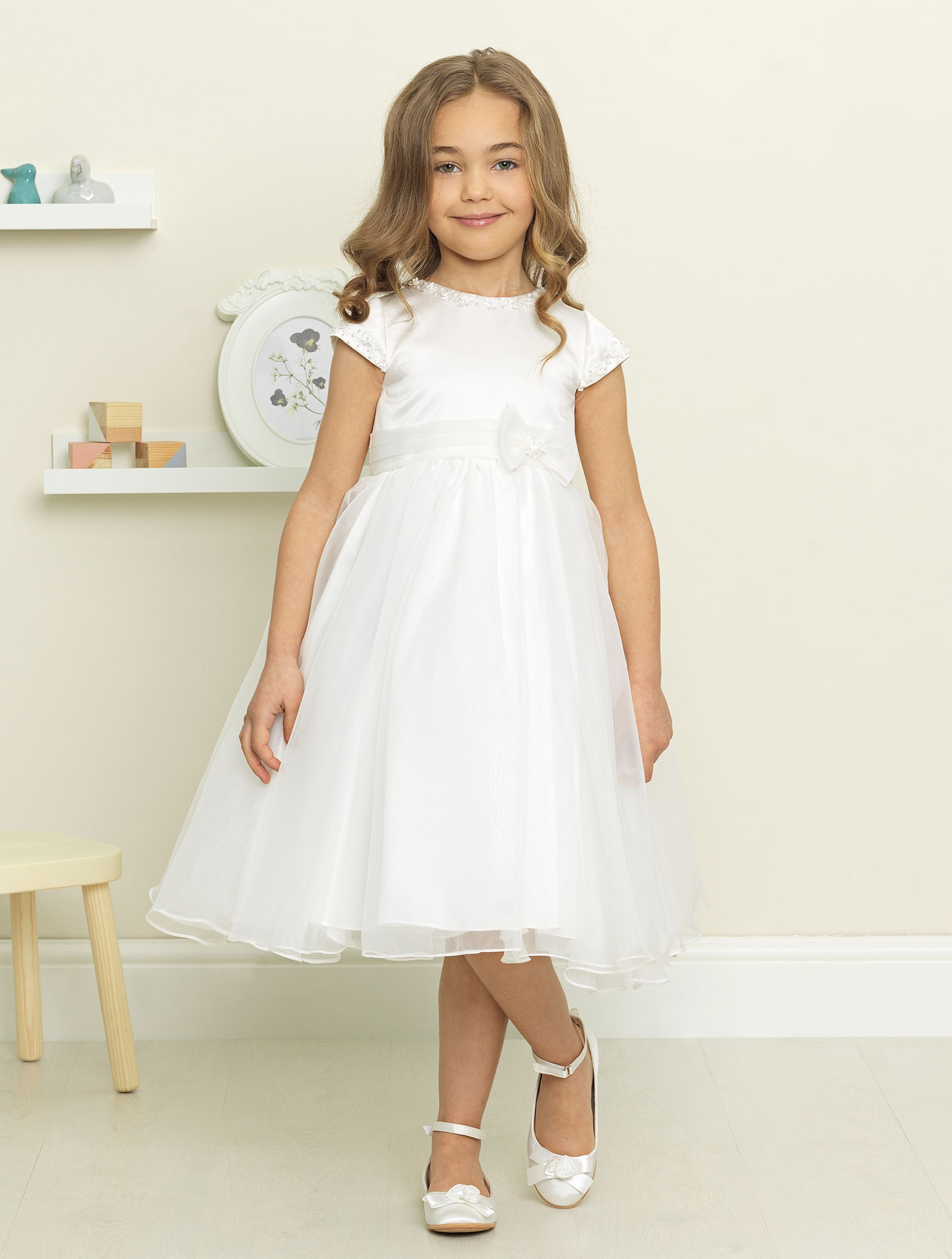Girls ivory dress | Baby girls ivory dress | Sarah Louise | Dulcie
