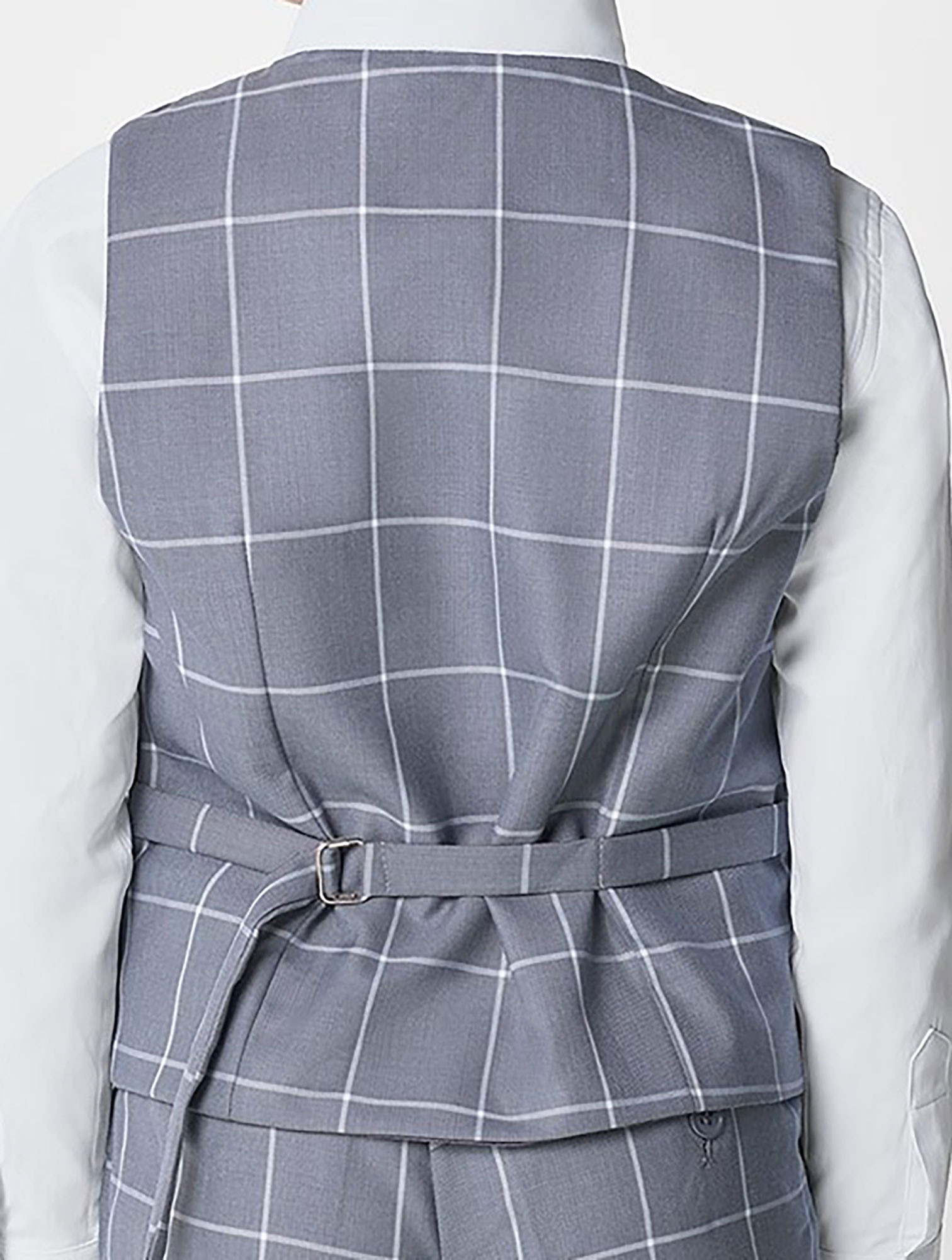 Boys grey check waistcoat | Boys wedding waistcoat | Matthew