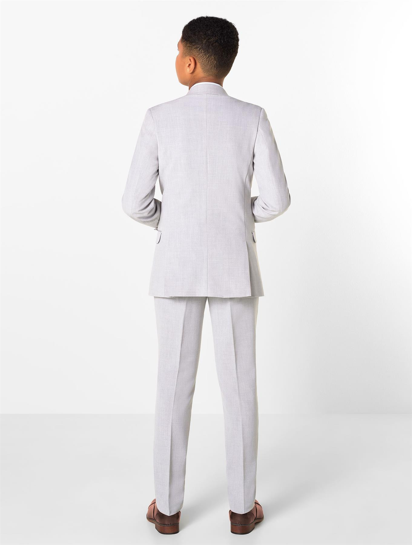 Boys grey wedding suit with satin trims | Heston grey suit | Roco