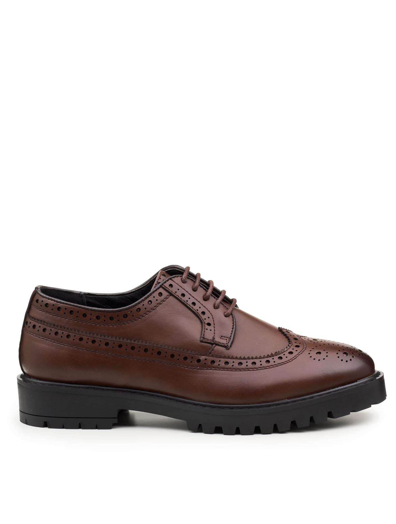 Boys brown chunky brogues | Brown chunky sole brogues for boys | Leyton ...