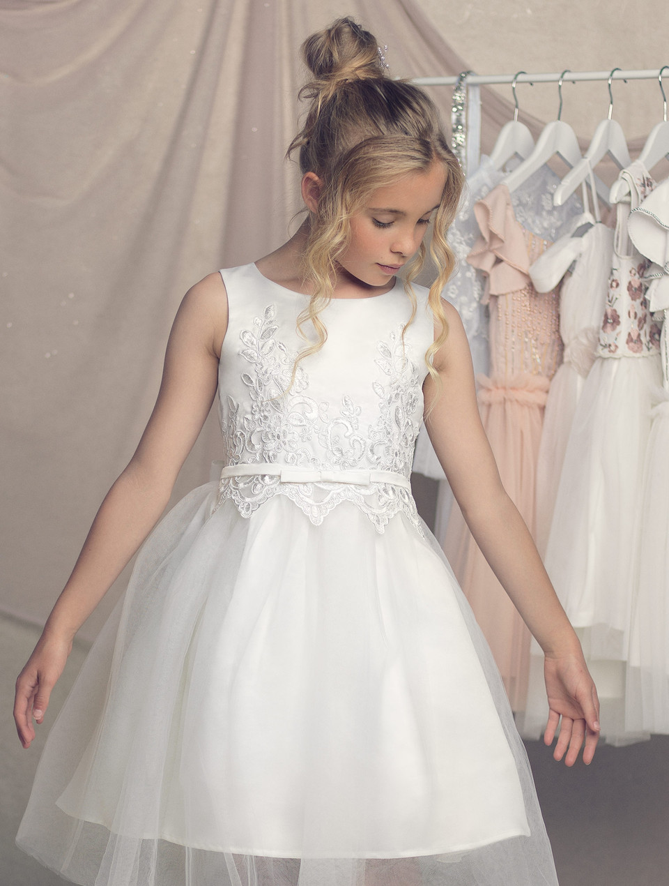 Ivory girls wedding dress | Girls ivory flower dress | Scarlett