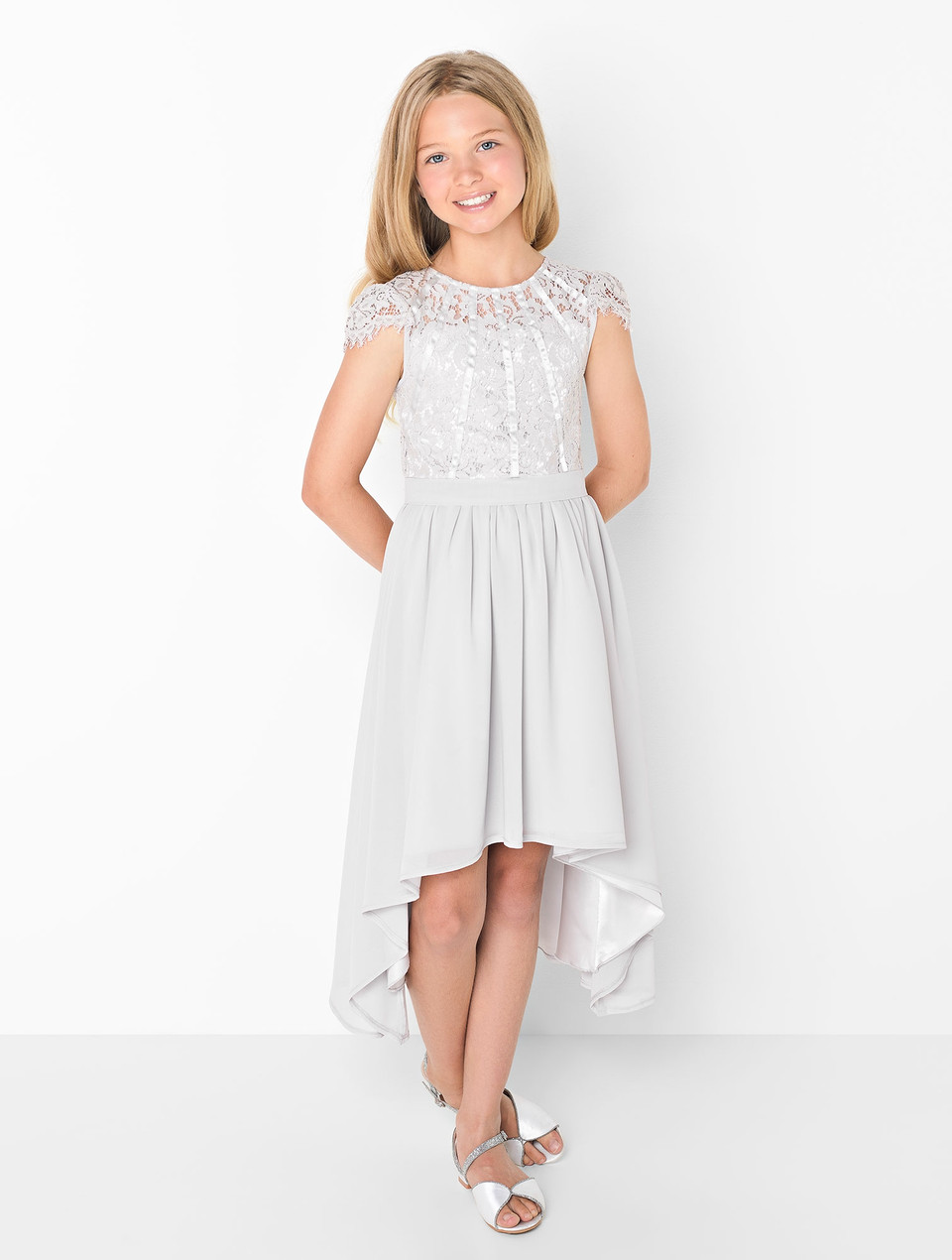 Girls grey flower girl dresses | girls grey prom dress | Paisley of ...