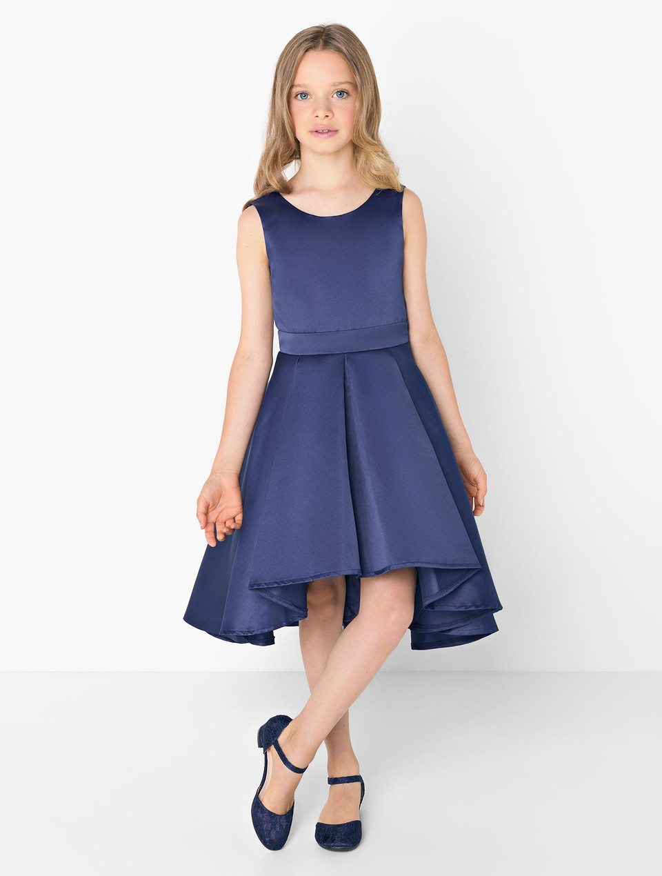 Girls navy prom dress | Navy flower girl dress | Paisley of London | Belle