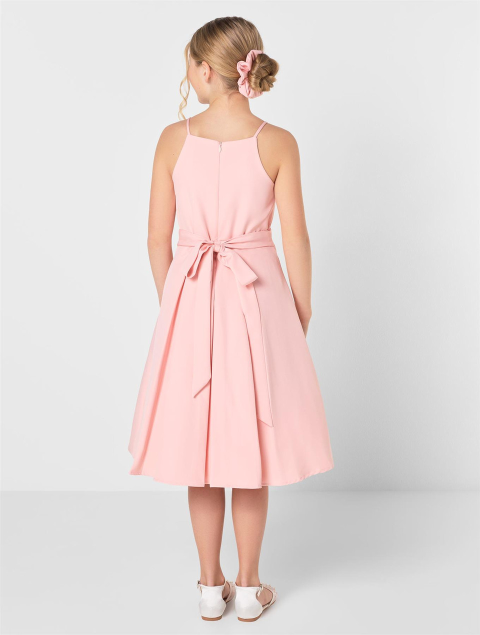 Girls pink party dress | Pink junior bridemsaid dress | Alice | Roco