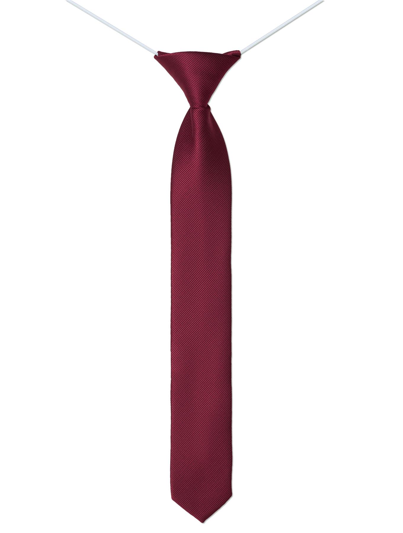 Boys burgundy elasticated skinny tie Boys burgundy tie