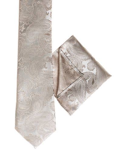 Boys gold tie & hanky set | Boys gold accessories