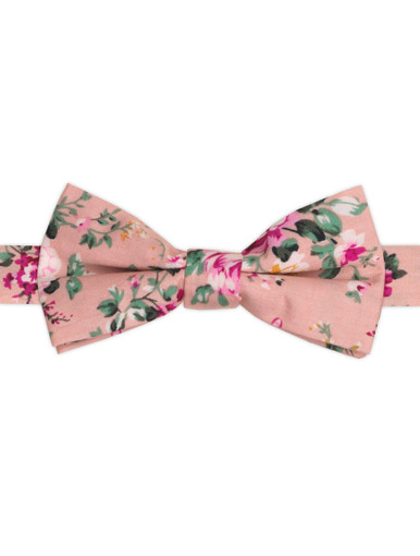 Boys pink floral dickie bow | Boys pink accessories