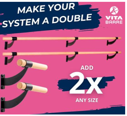 Cambre – Wood Single Bar Wall Mount Ballet Barres System for home or ...