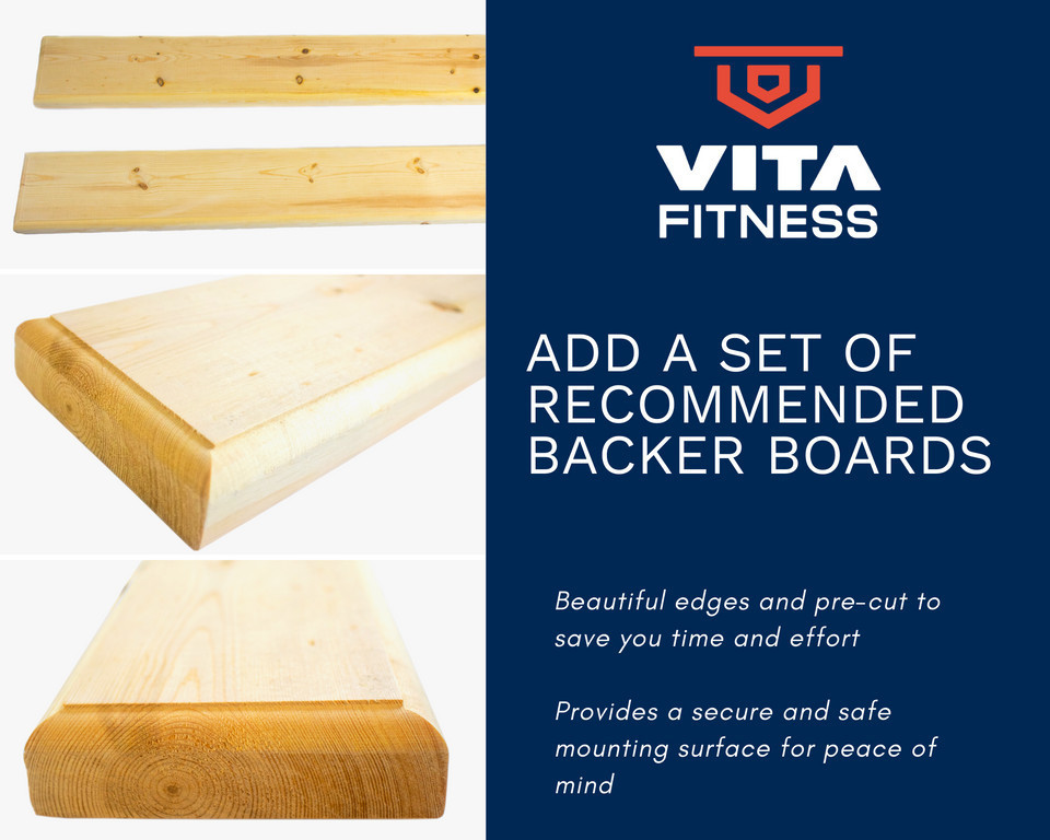 VSB Series 36" Wide Stall Bars / Swedish Bars (With Built in Chin-Up Bar)