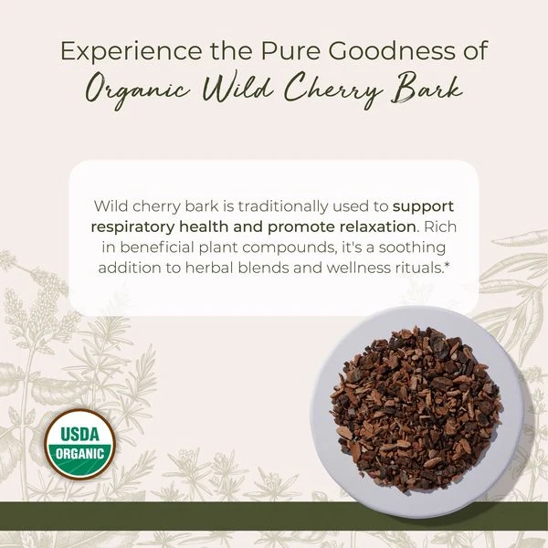 Wild Cherry Bark Cut and Sifted Organic