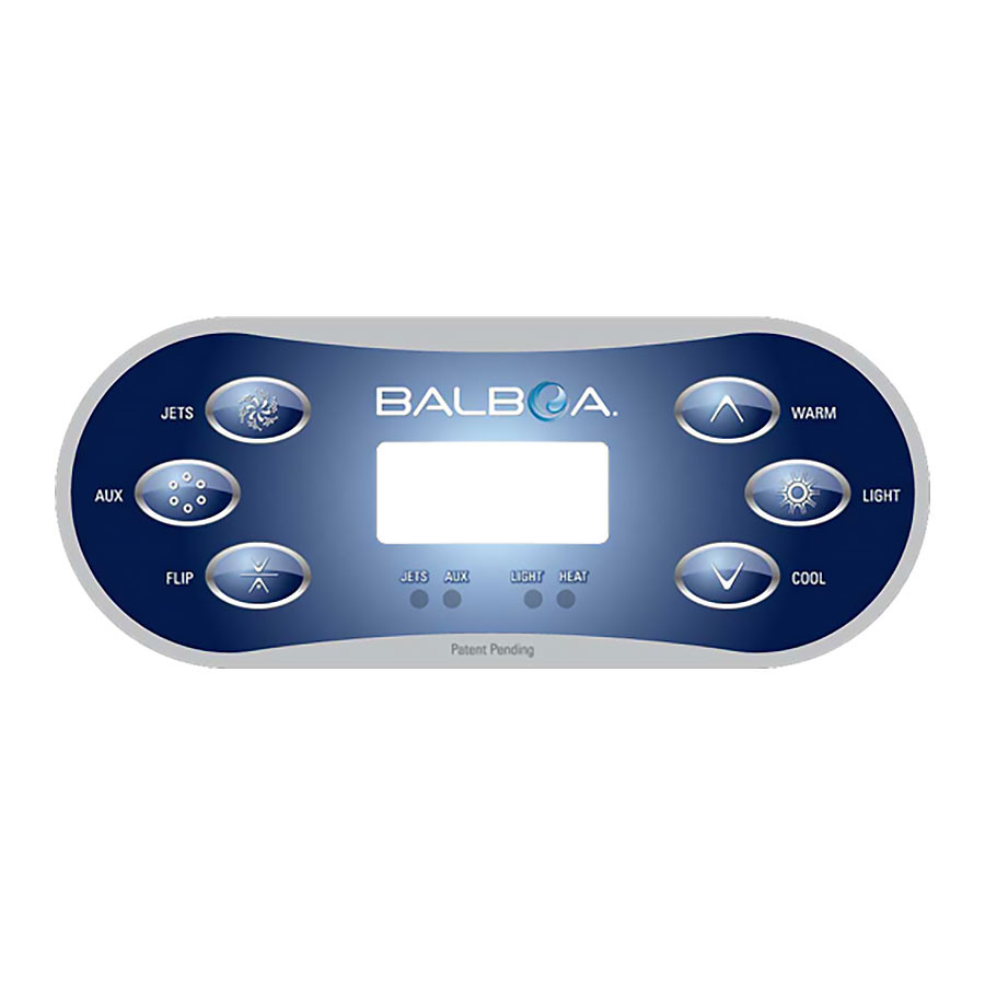 6 Button Balboa TP600 Topside Panel Overlay, 12101