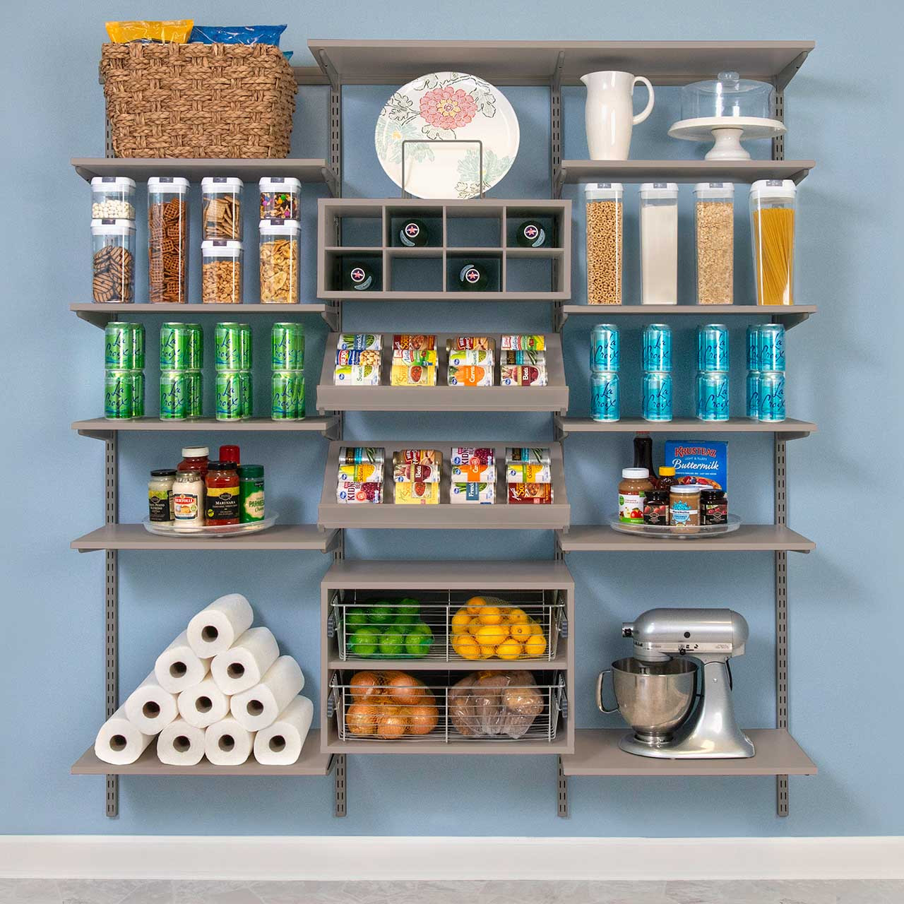 Premium Adjustable Pantry Kit, 72"-76" - Organized Living