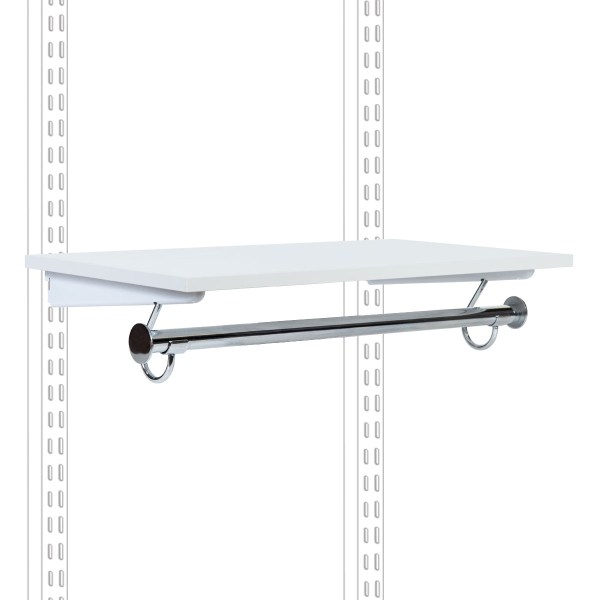 freedomRail Shelf and Rod Add-On - Organized Living