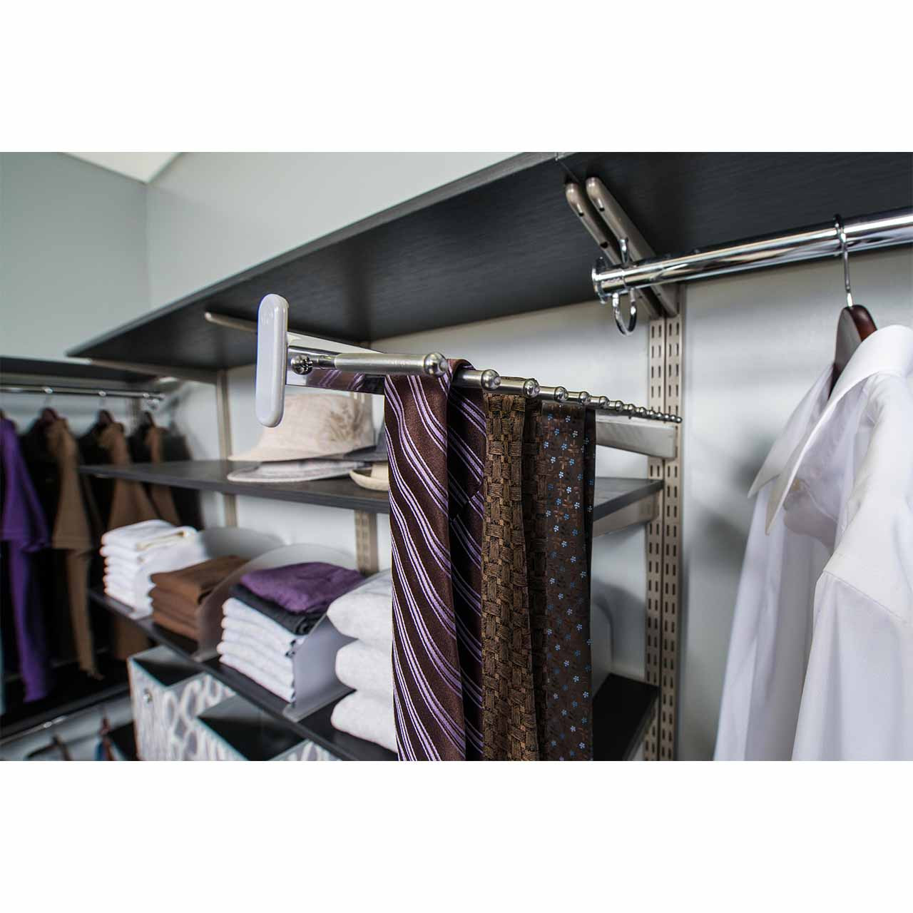 Sliding Tie and Belt Rack - Organized Living