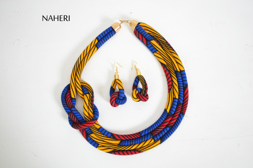 African Fabric Necklaces - African Jewelry | NAHERI