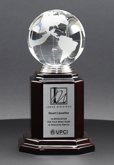 Crystal Glass Globe & Recessed Cube | ASAP Awards