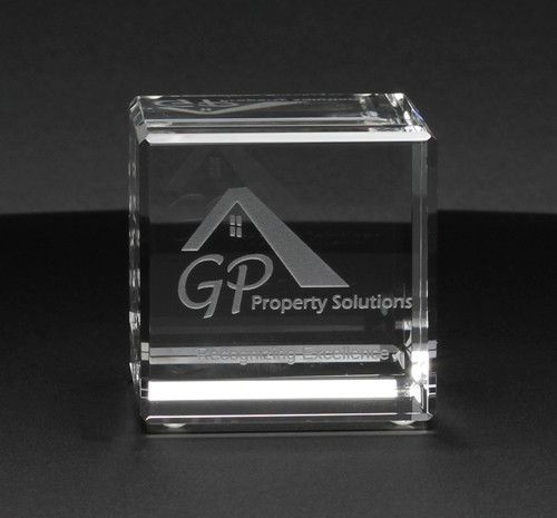 Crystal Cube Paperweight | ASAP Awards