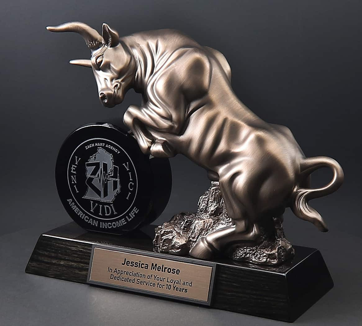 Modern Bull Trophy Award MC14EB | Bronze Bull Trophies