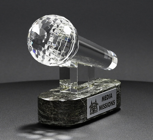 Crystal Microphone Award Trophy | ASAP Awards