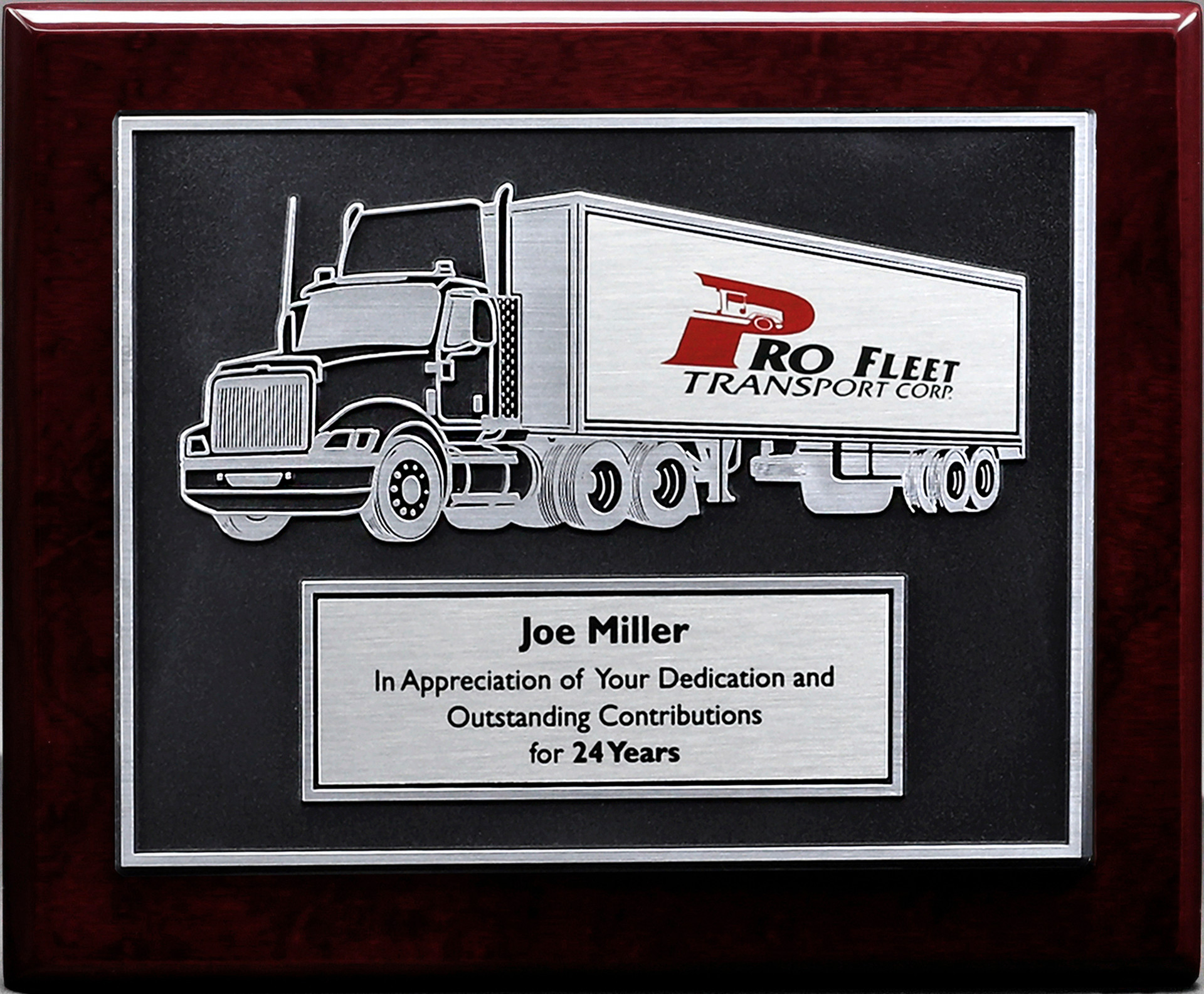 Flatbed Truck Driver Service and Safety Plaque Awards