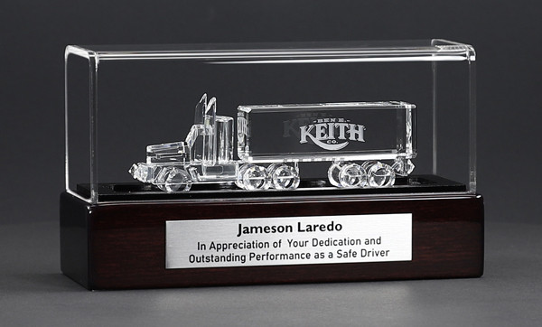 Crystal truck driver recognition Award Trophy 29C | Asap Awards