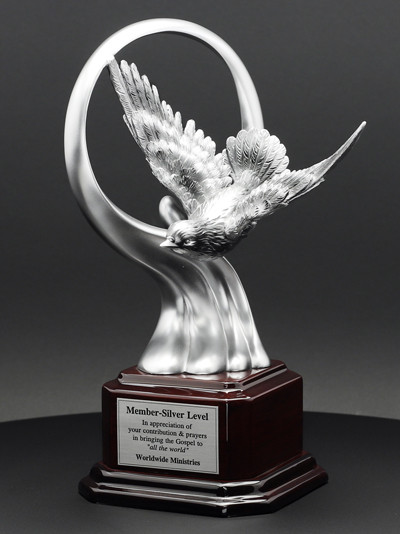 Silver Dove Figurine Award Trophy | ASAP Awards