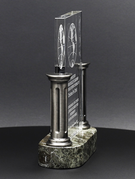 Crystal Pillar Award Recognition Plaque Large | ASAP Awards