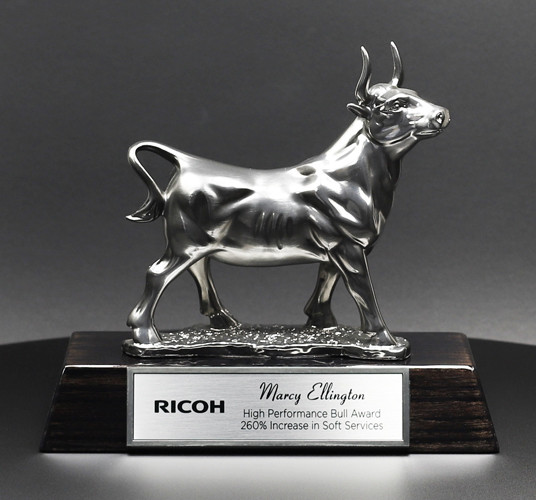 Bull Trophy Award Engraved | ASAP Awards