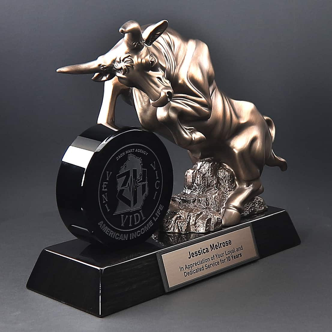 Modern Bull Trophy Award MC14EB | Bronze Bull Trophies