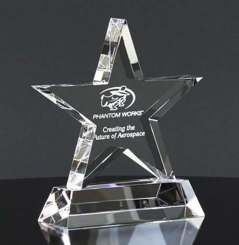 Large Crystal Glass Star Award Trophy | ASAP Awards