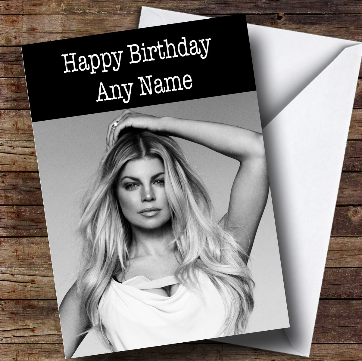 Personalized U2 Celebrity Birthday Card - Red Heart Print