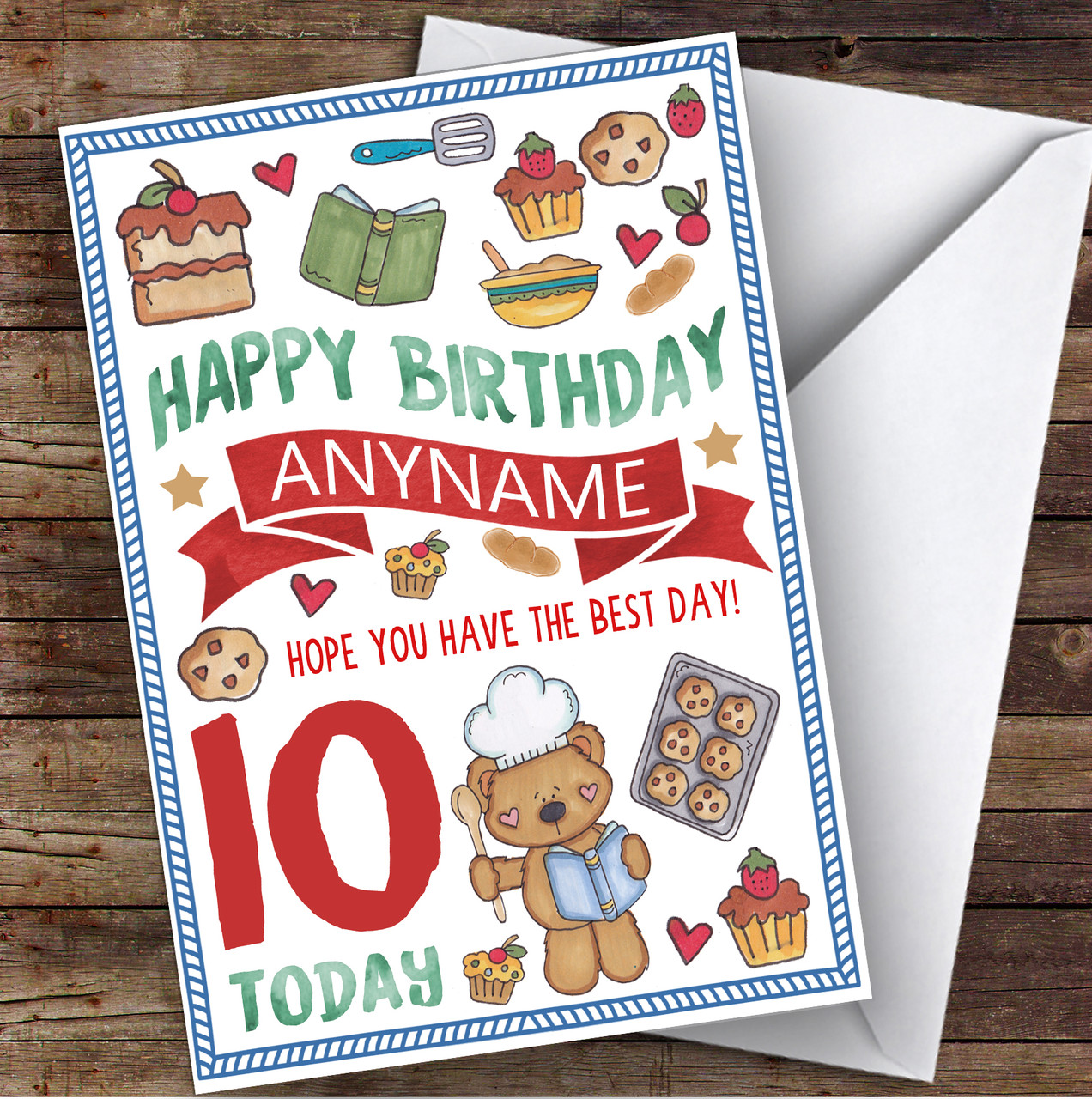 Baking Cakes Cooking Any Age & Name Personalized Children's Birthday ...