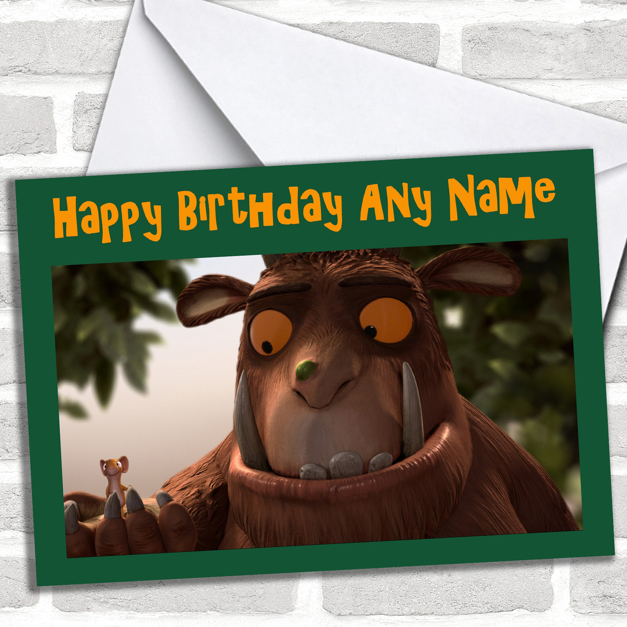 The Gruffalo Personalized Birthday Card - Red Heart Print