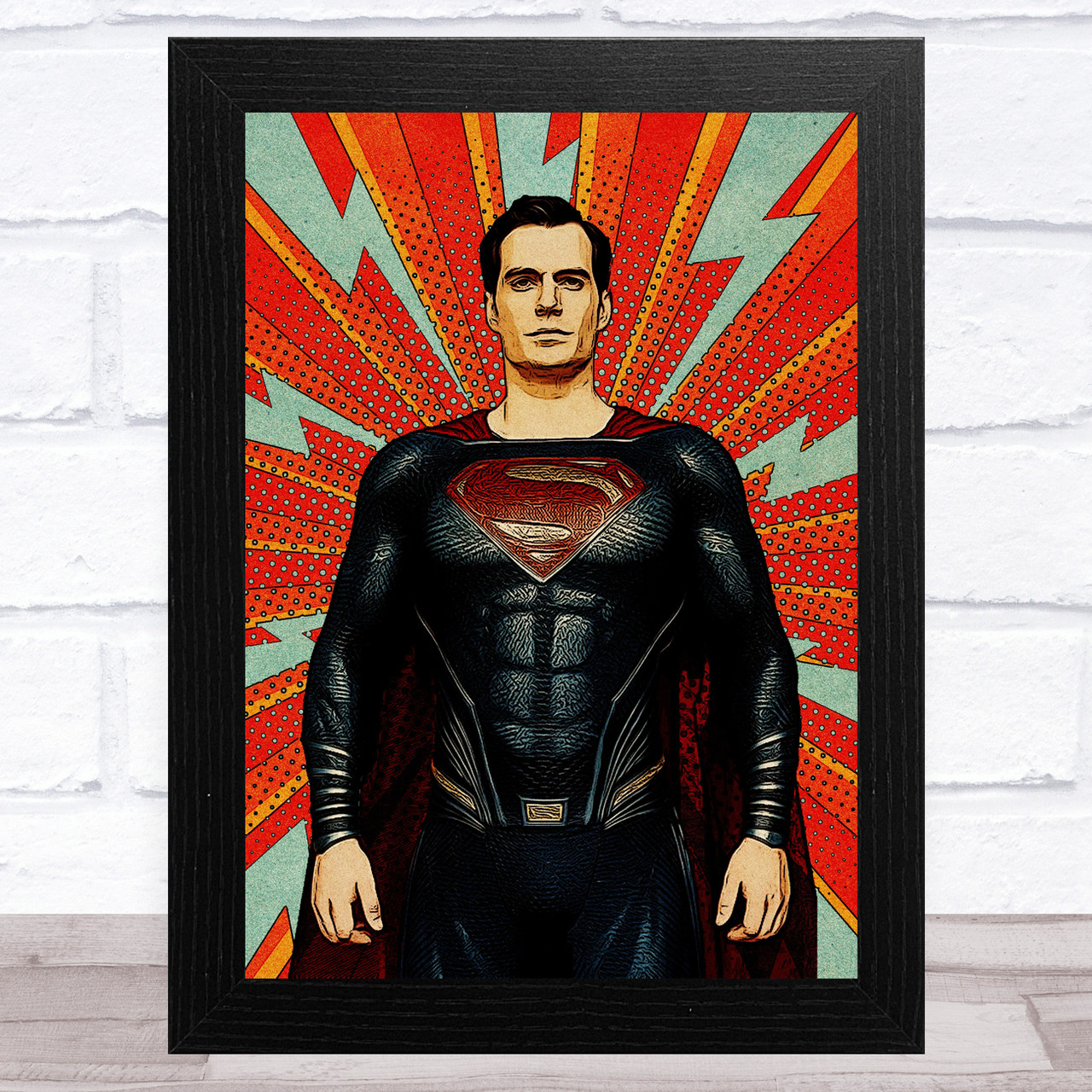 Superman Calvin Harris Children's Kid's Wall Art Print - Red Heart Print