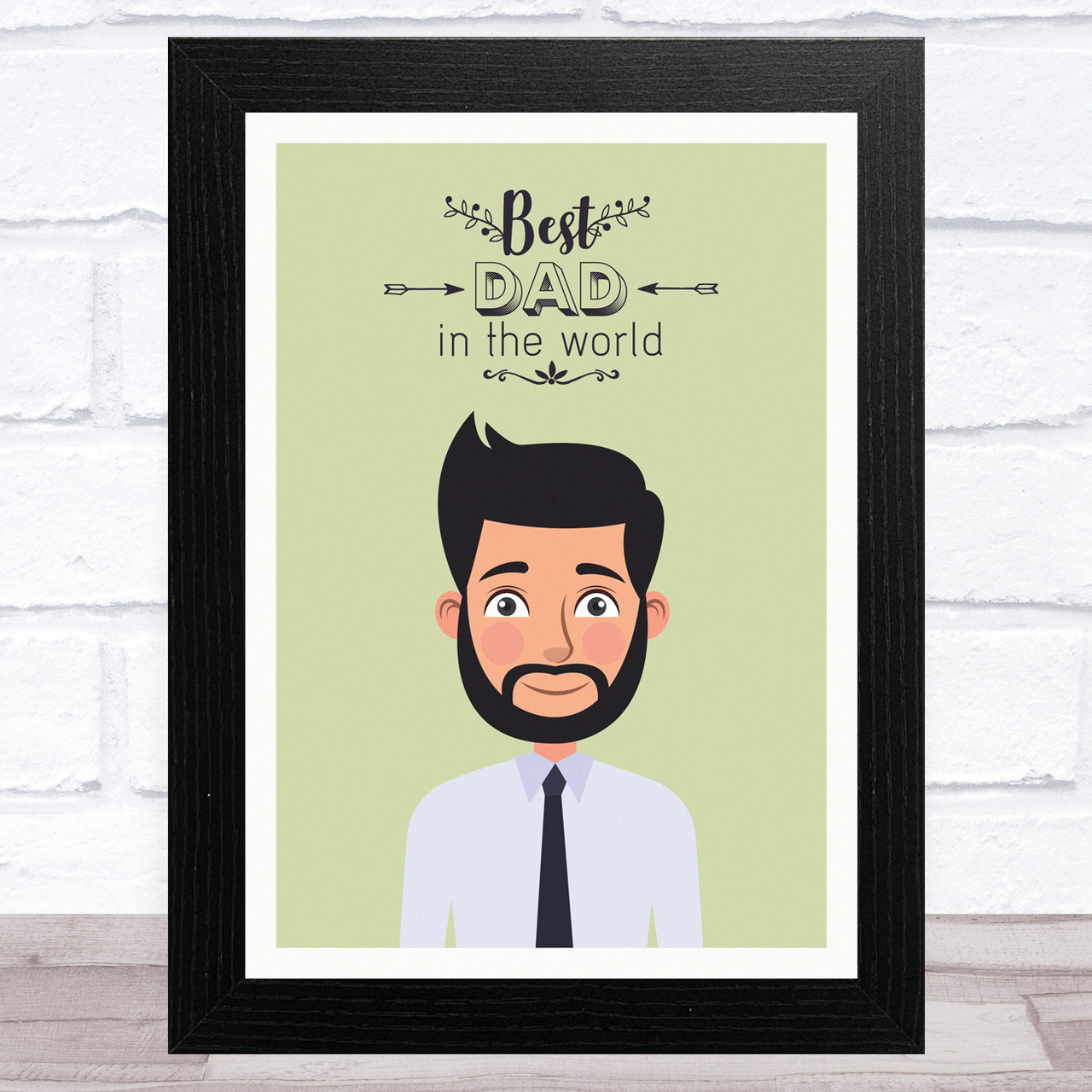 Best Dad In The World Design 2 Dad Father's Day Gift Wall Art Print ...