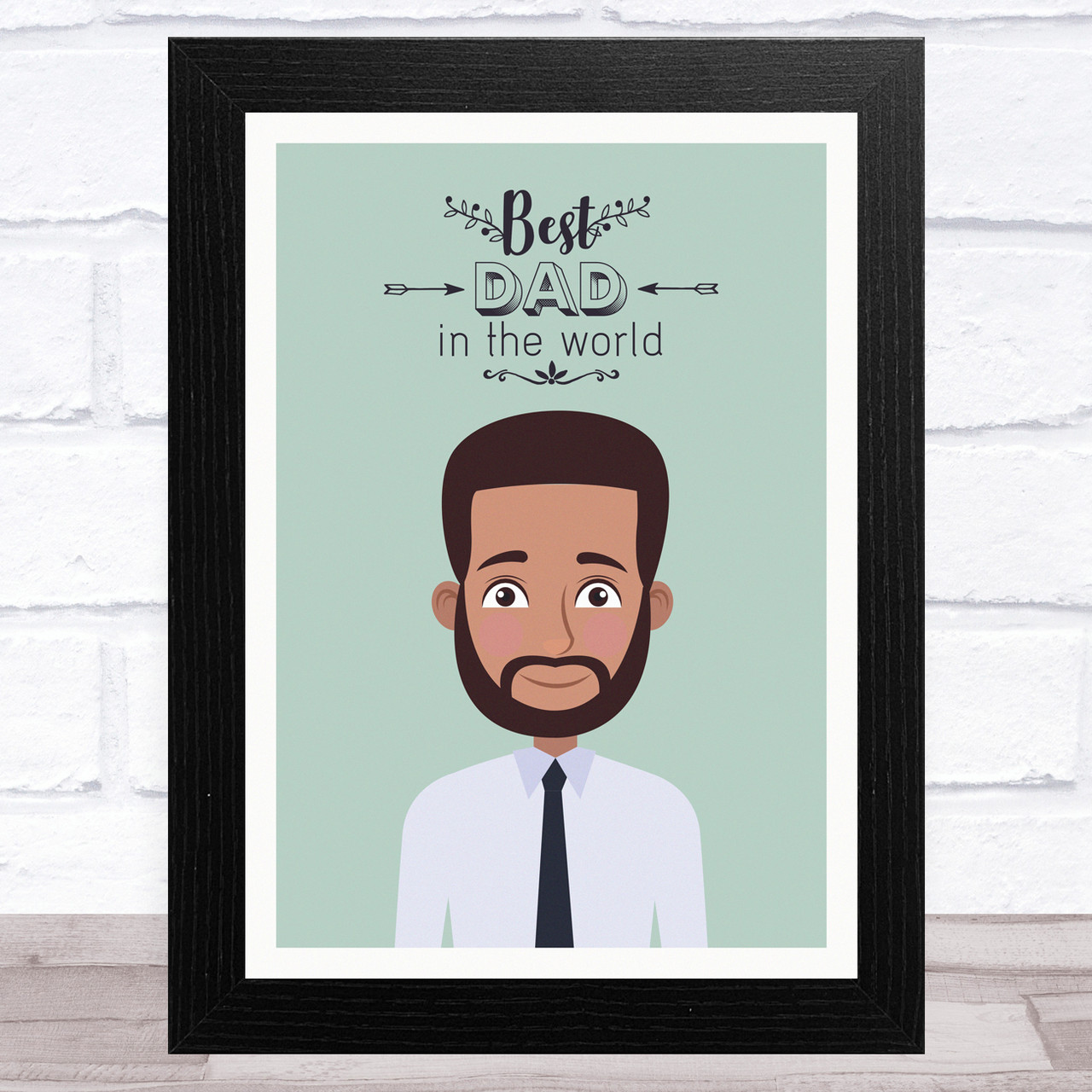 Best Dad In The World Design 3 Dad Father's Day Gift Wall Art Print ...